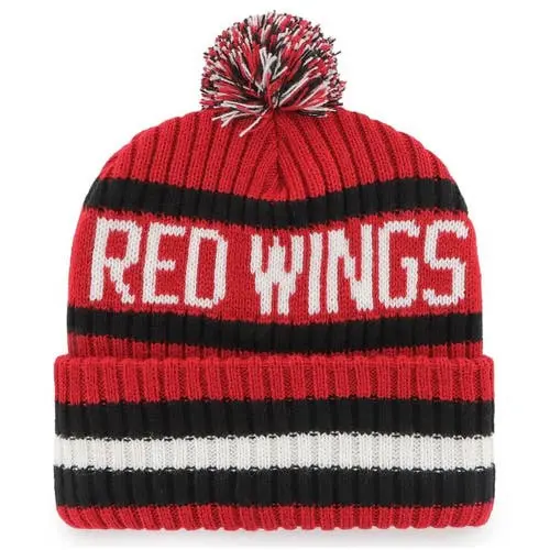 '47 Detroit Wings Bering Cuffed Knit Hat With Pom