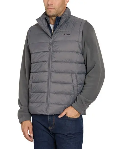 IZOD Classic Puffer Vest - Charcoal