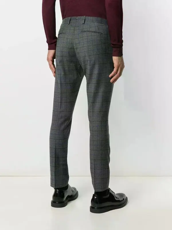ENTRE AMIS Slim-fit Checked Trousers
