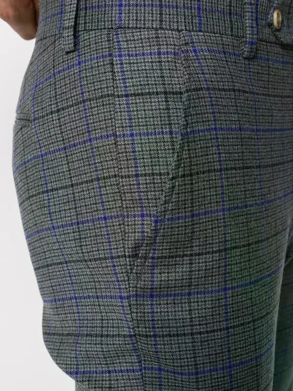 ENTRE AMIS Slim-fit Checked Trousers