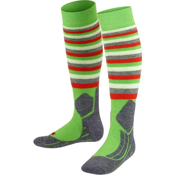 Falke Sk2 Intermediate Stripes Ski Socks - Vivid Green