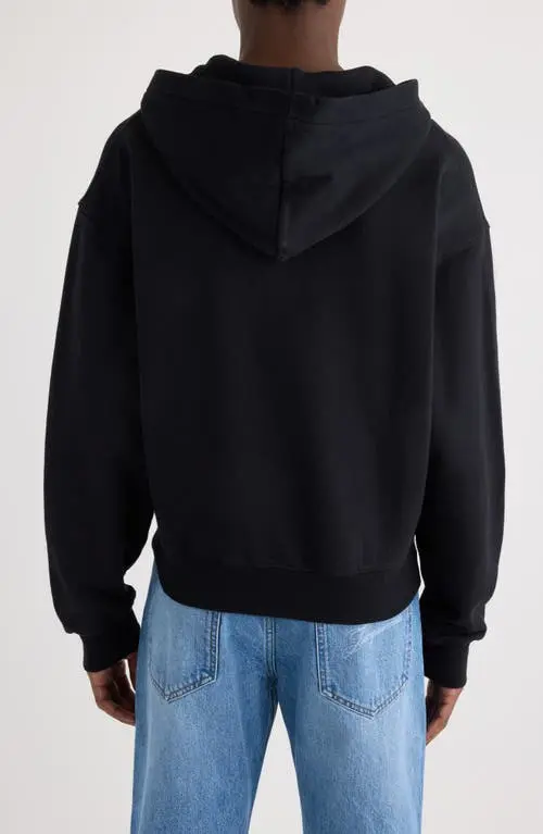 Jacquemus Le Hoodie Gros Grain Cotton Zip Hoodie - Black