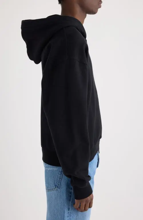 Jacquemus Le Hoodie Gros Grain Cotton Zip Hoodie - Black