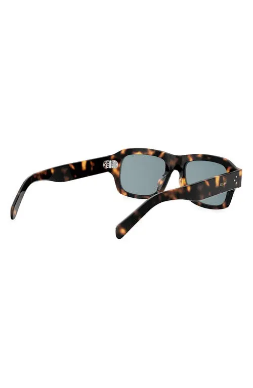 Celine 3 Dots 53mm Rectangular Sunglasses - Dhav/blu