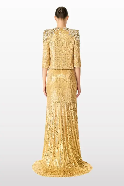 Jenny Packham Gaia Embellished Jacket - Primrose