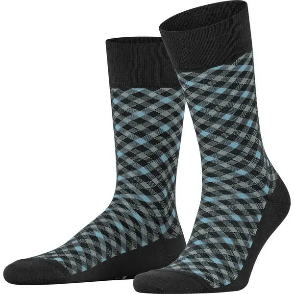Falke Smart Check Dress Socks - Black