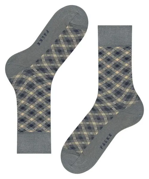Falke Smart Check Dress Socks - Dust