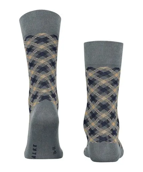 Falke Smart Check Dress Socks - Dust