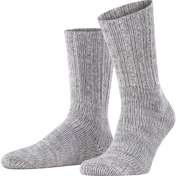 Falke Brooklyn Cotton Knit Boot Socks - Metal Grey