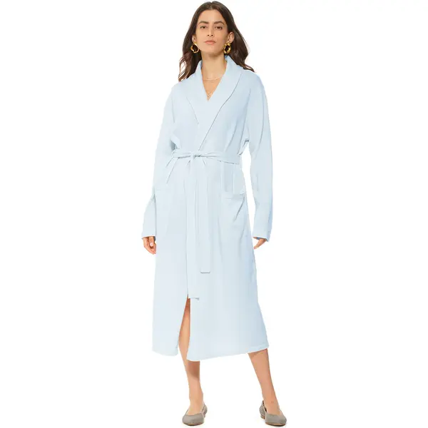 MONTICELLI CASHMERE Pure Cashmere Knit Robe - Baby Blue