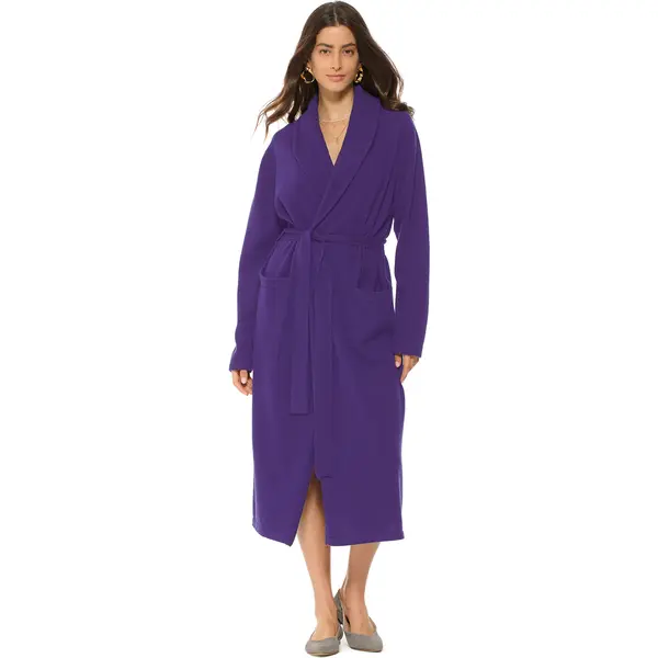 MONTICELLI CASHMERE Pure Cashmere Knit Robe - Iris Purple