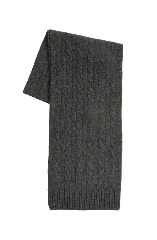 Polo Ralph Lauren Classic Cable Scarf - Barclay Grey Heather