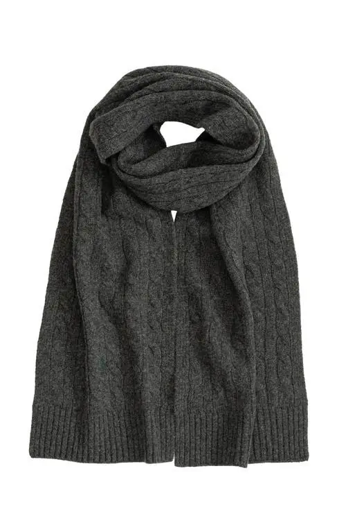 Polo Ralph Lauren Classic Cable Scarf - Barclay Grey Heather