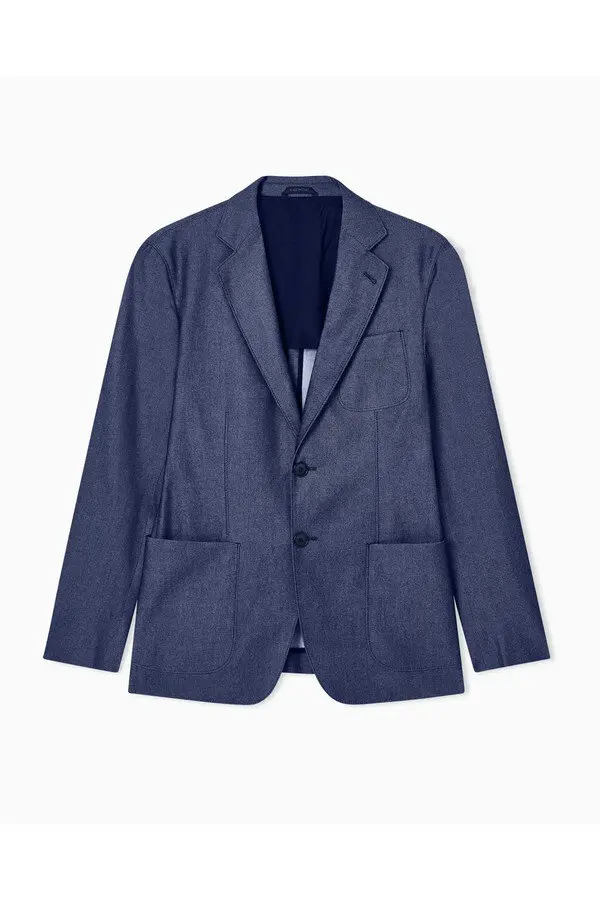 Giorgio Armani Upton Line Single-breasted Jacket - Blue