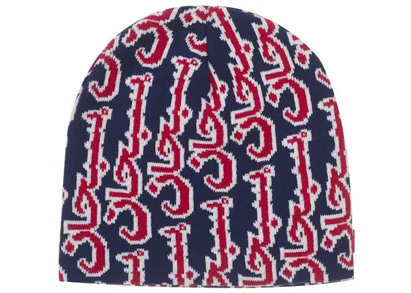 Supreme Arabic Jacquard Beanie - Navy Blue