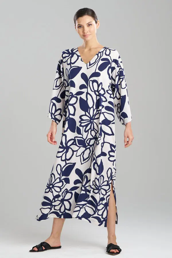 Natori Miyu Floral Caftan