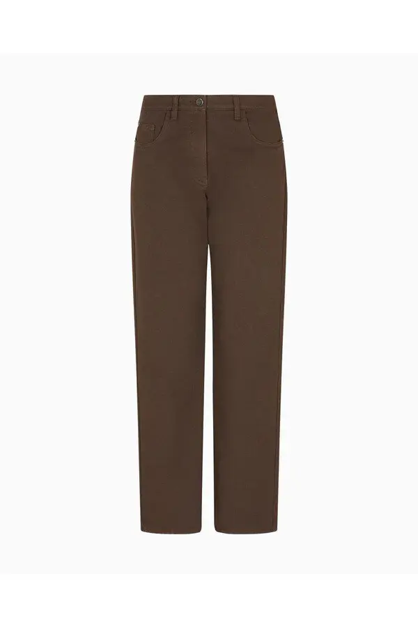 Emporio Armani Garment-dyed Organic Denim Jeans - Brown