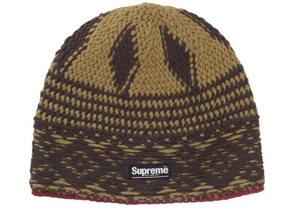 Supreme Diamond Beanie - Brown