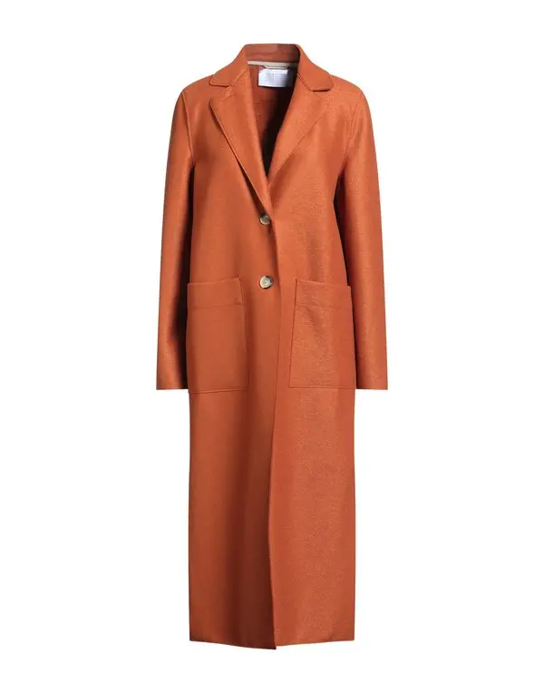 Harris Wharf London Felted Virgin Wool Overcoat - Red