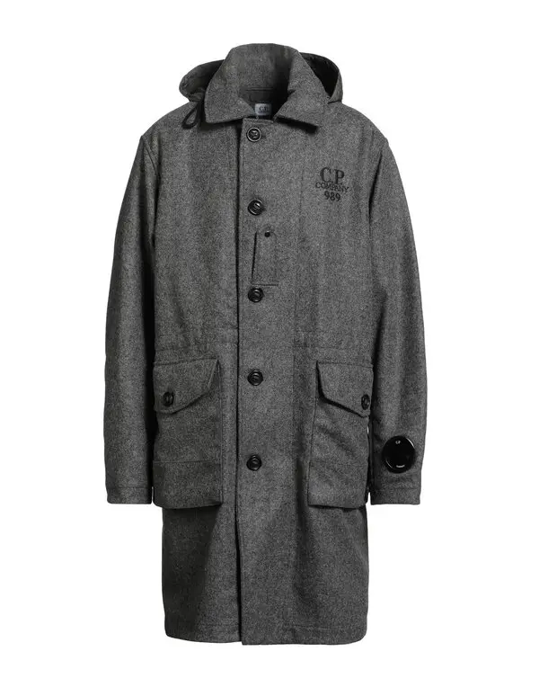 C.P. COMPANY Felted Single-breasted Coat With Detachable Hood