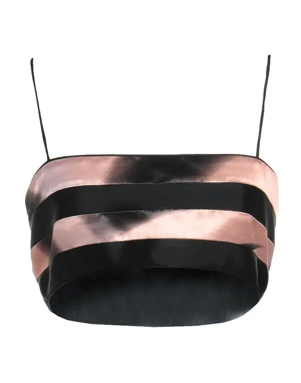 Giorgio Armani Striped Satin Crop Top