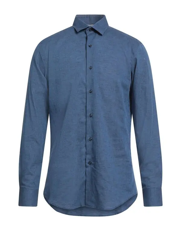 BAGUTTA Shirt Size Linen, Cotton - Navy