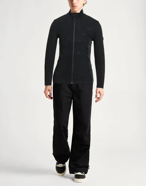 EA7 Full-zip Sweatshirt With Embroidered Star Appliqués