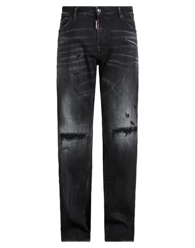 Dsquared2 Cotton And Calfskin Jeans - Black