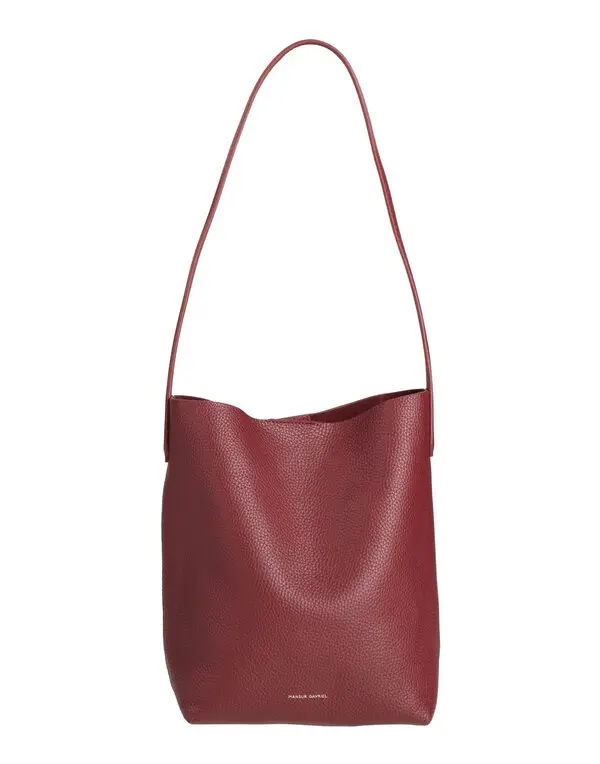 MANSUR GAVRIEL Small Pebbled Leather Shoulder Bag - Red