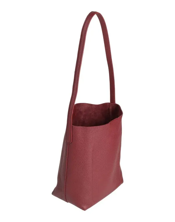 MANSUR GAVRIEL Small Pebbled Leather Shoulder Bag - Red