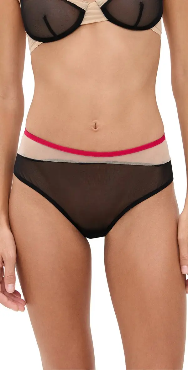 Only Hearts Whisper Colorblock Briefs - Black/buff