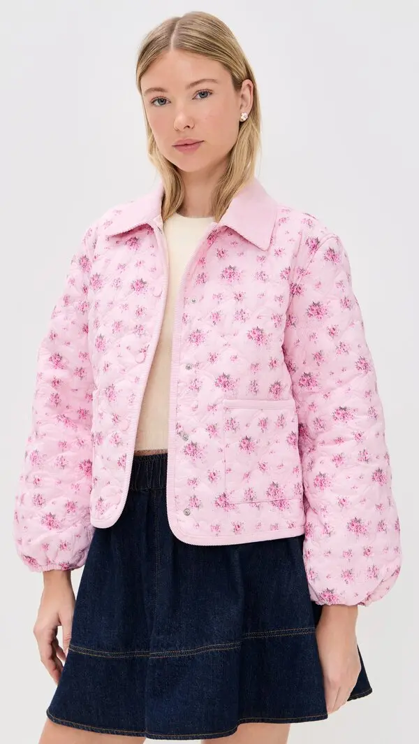 LoveShackFancy Quinlette Jacket - Raspberry Fields
