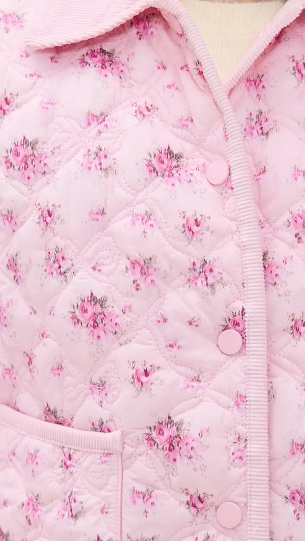 LoveShackFancy Quinlette Jacket - Raspberry Fields
