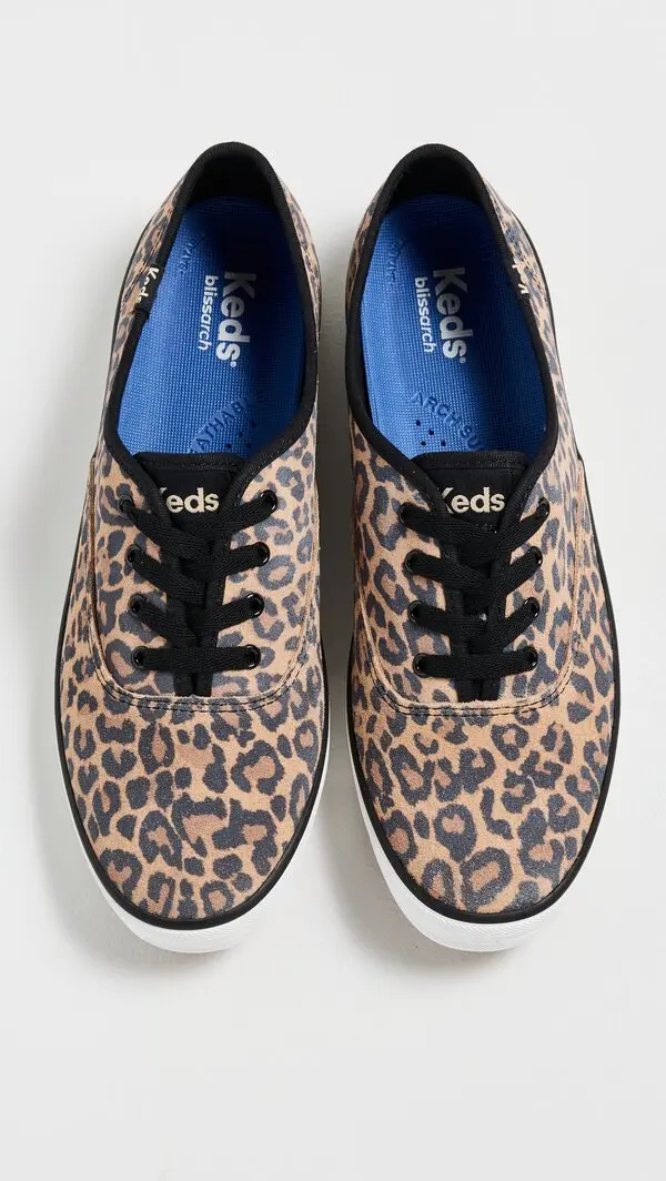 KEDS Champion Leopard Suede Sneakers