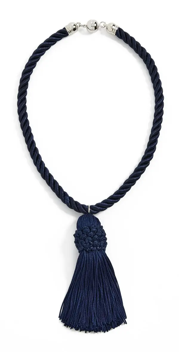JULIETTA Geneve Tasseled Necklace - Navy
