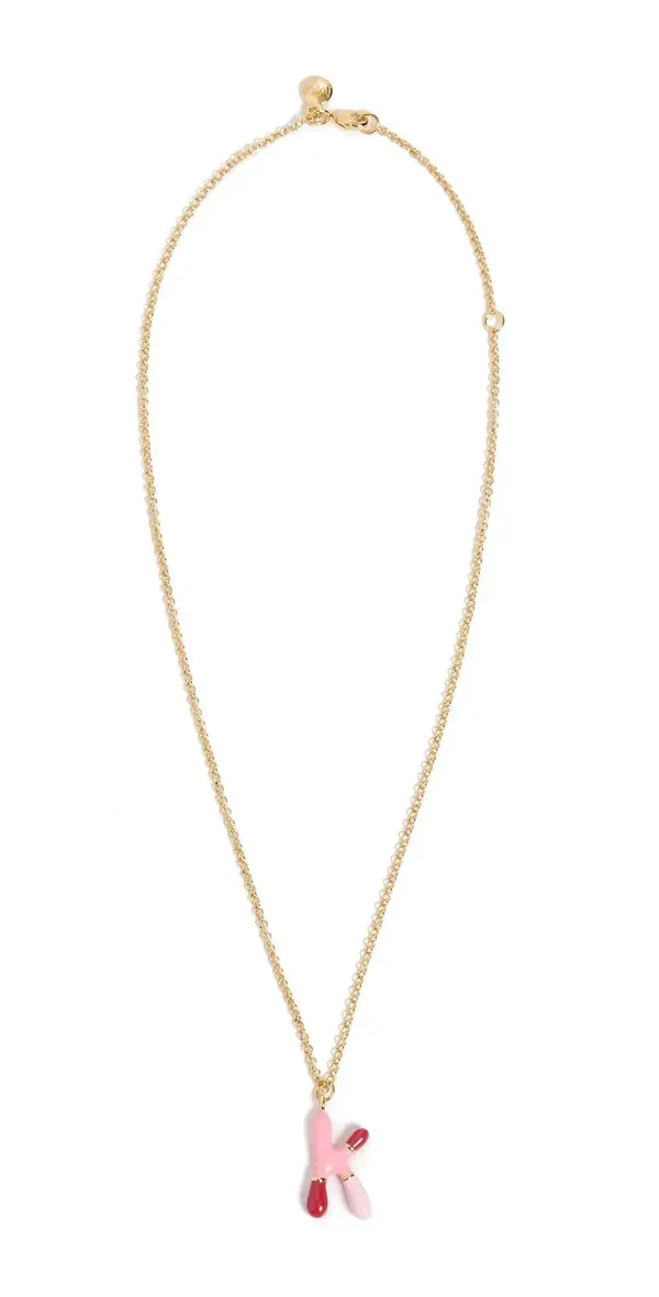 MAYAMAR Enamel Initial Necklace - K