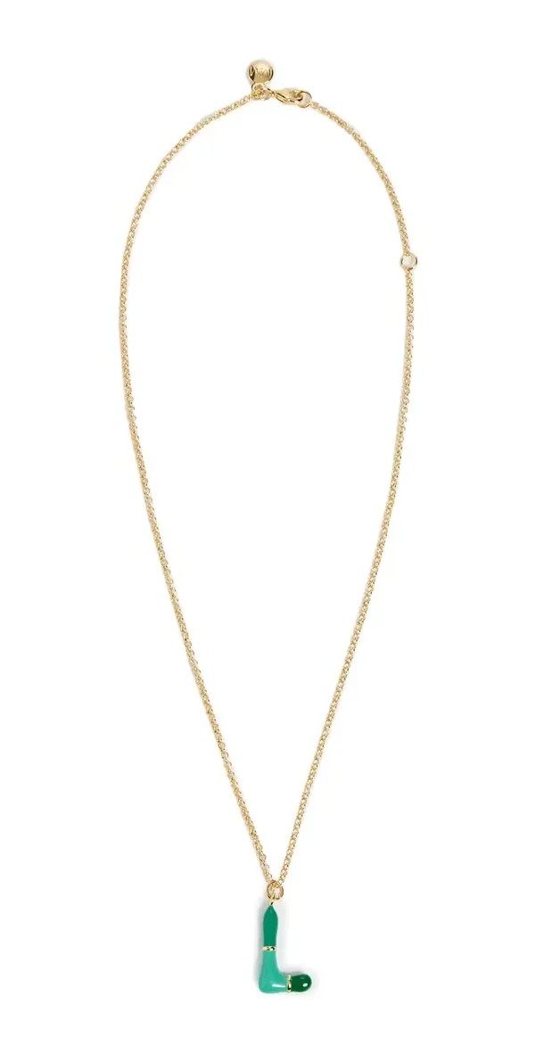 MAYAMAR Enamel Initial Necklace - L