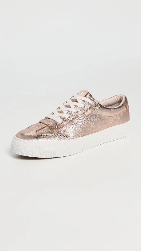 KEDS Jump Kick T-toe Metallic Leather Sneakers