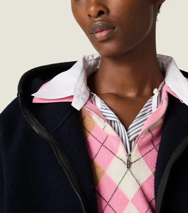 Miu Miu Fleece Zip-up Hoodie