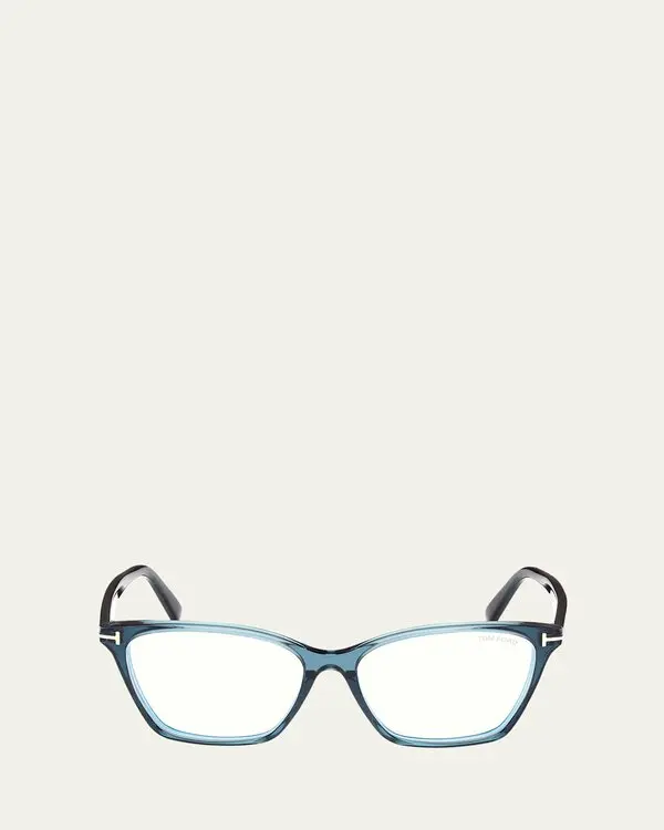 TOM FORD Acetate Cat-eye Glasses - Teal