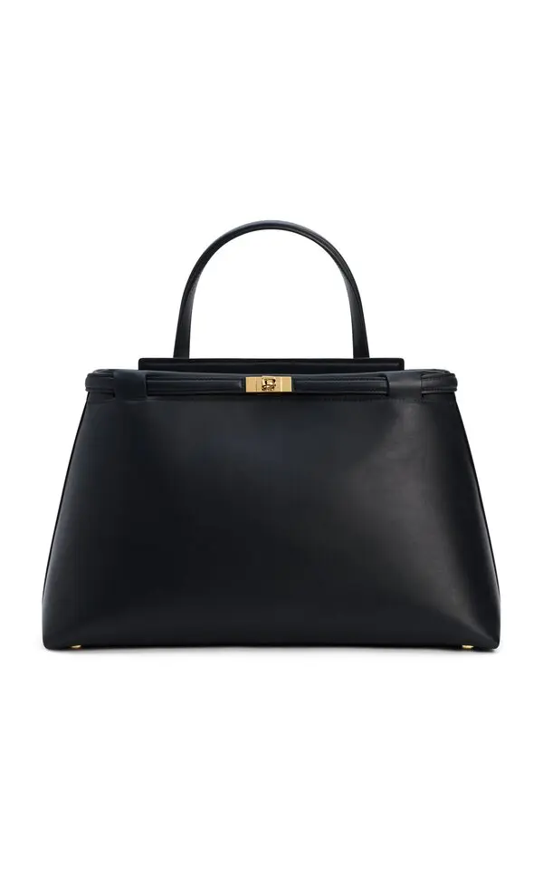 Janessa Leoné Leone Leather Top Handle Bag - Black