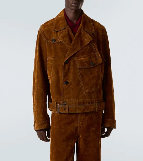 Dries Van Noten Vassel Belted Biker Jacket