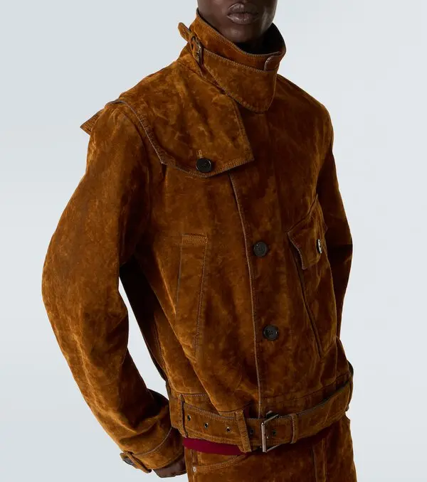 Dries Van Noten Vassel Belted Biker Jacket