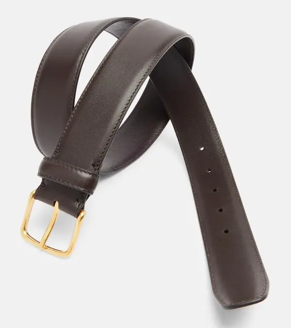 THE ROW Classic Leather Belt - Brown