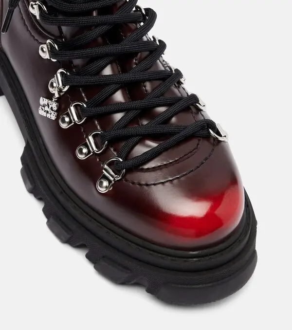 GANNI Platform Combat Boots - Black