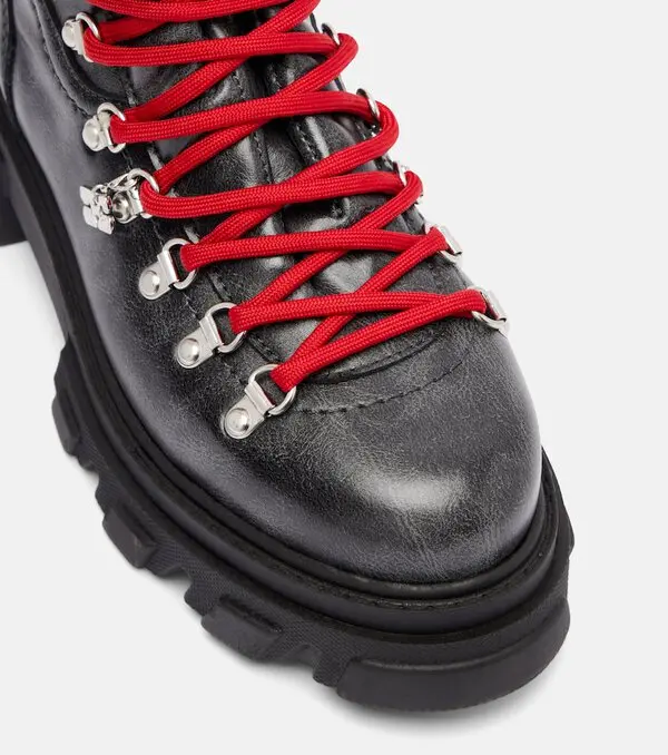 GANNI Platform Combat Boots - Black
