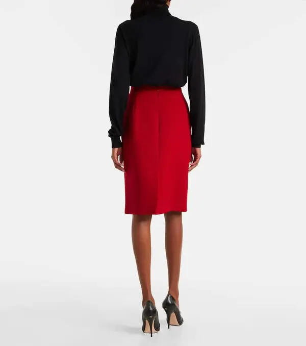 Valentino Garavani High-rise Wool-blend Tweed Pencil Skirt
