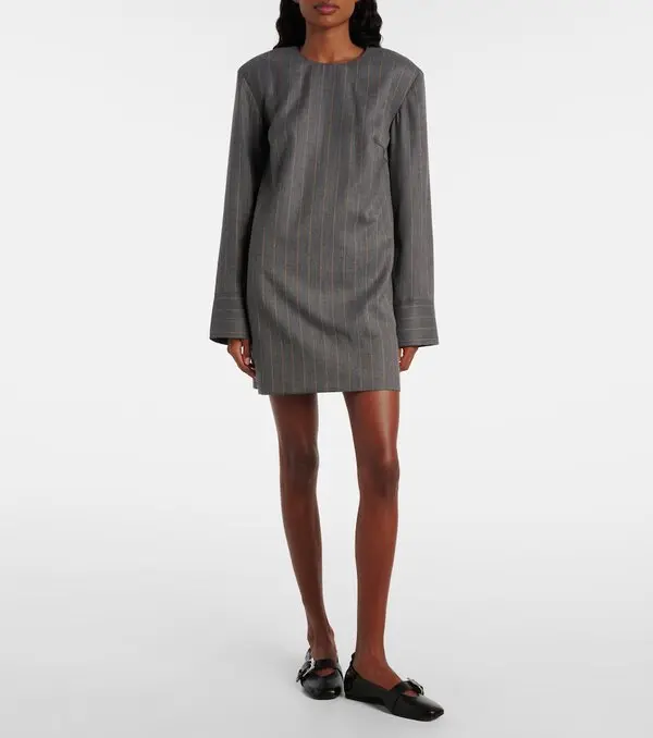 GANNI Pinstripe Minidress
