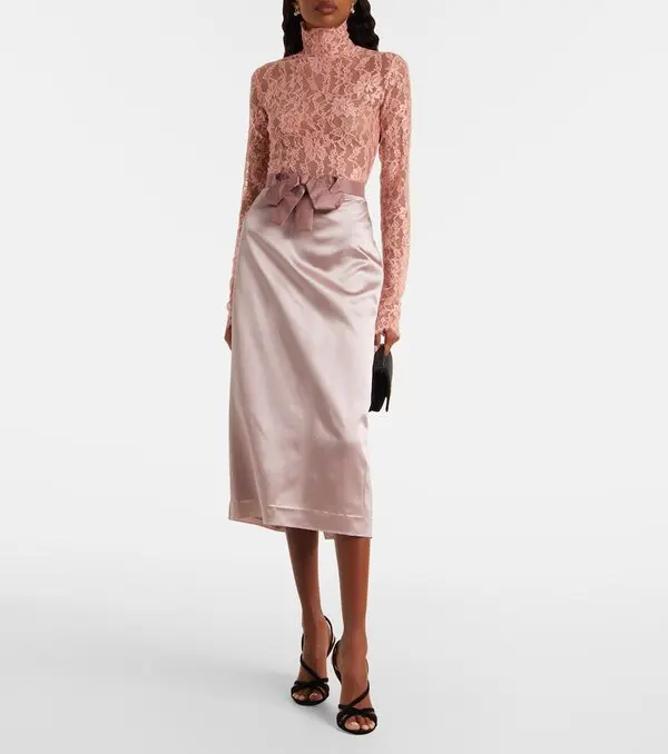 Valentino Garavani Bow-detail Midi Skirt