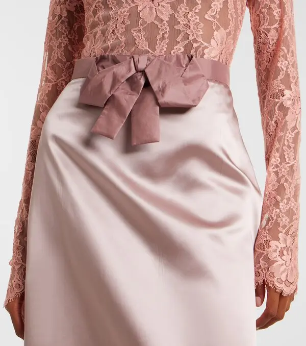 Valentino Garavani Bow-detail Midi Skirt